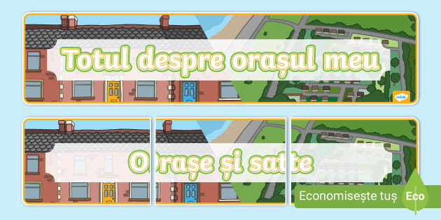 Totul despre orașul meu/Orașe și sate – Banner - Twinkl