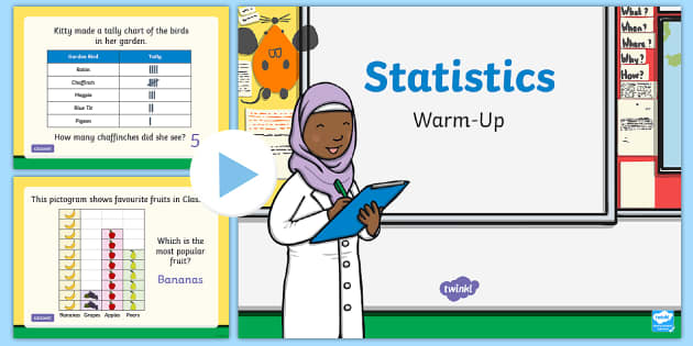 Year 2 Statistics Maths Warm-Up PowerPoint