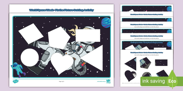 World Space Week Picture Cutting Skills Activity Pack