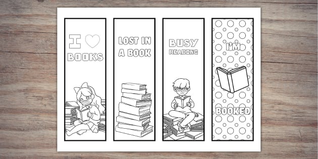 * NEW * World Book Day - Colouring Bookmarks | Twinkl Party