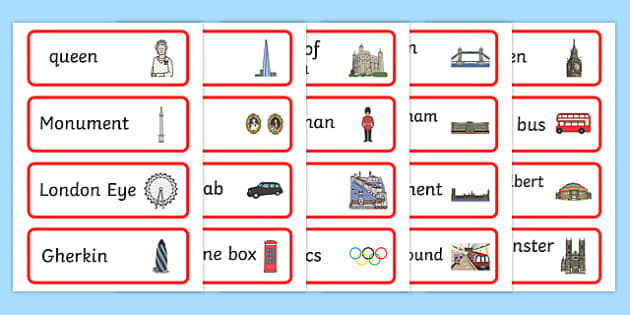 London Word Cards (Hecho por educadores) - Twinkl