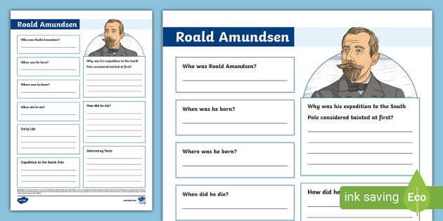 Roald Amundsen Fact File Template (l'insegnante ha fatto)