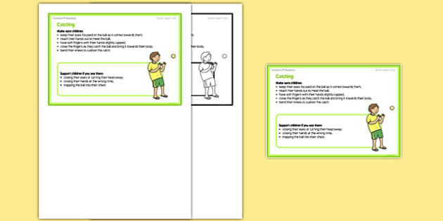 Foundation PE (Reception) - Catching Teacher Support Card