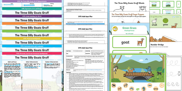 EYFS The Three Billy Goats Gruff Lesson Plan Enhancement Ideas and ...
