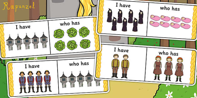 Rapunzel I Have Who Has Counting Activity - Twinkl