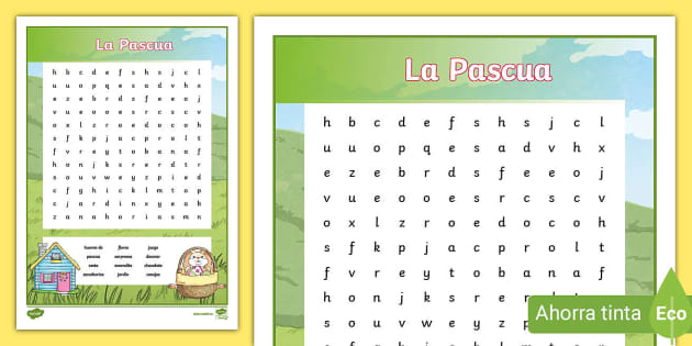 Sopa de letras: Pascua (teacher made) - Twinkl
