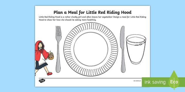 KS1 British Food Fortnight Design a Meal for Little Red Riding Hood ...
