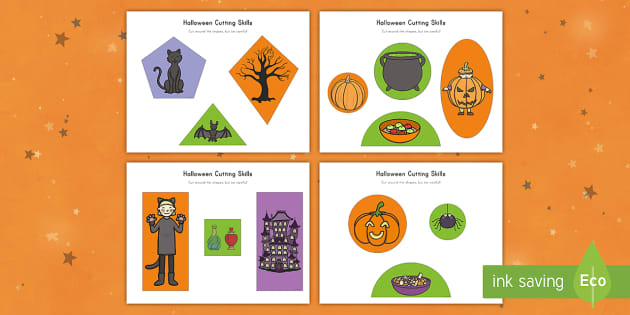 Halloween Cutting Practice | Fine Motor Skills | Twinkl