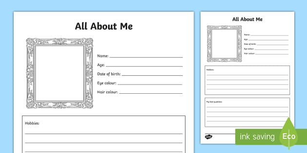 All About Me Writing Frames | Teacher-Made Primary Resource