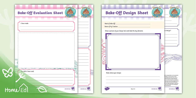 Bake-Off Challenge Design and Evaluation Pack (teacher made)