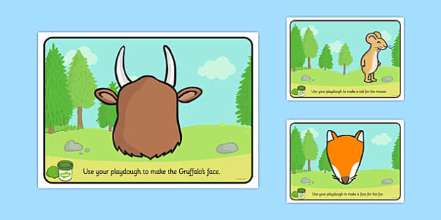 The Gruffalo Playdough Mats - the gruffalo, playdough mat, play