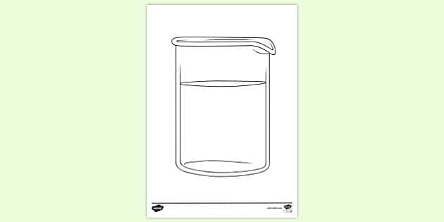 Beaker With Liquid Colouring | Colouring Sheets - Twinkl