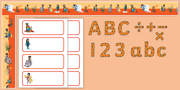 Superhero Classroom Organisation Decorations (Teacher-Made)