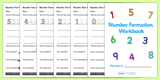 FREE! - Number Formation Workbook (0-20) (teacher made)