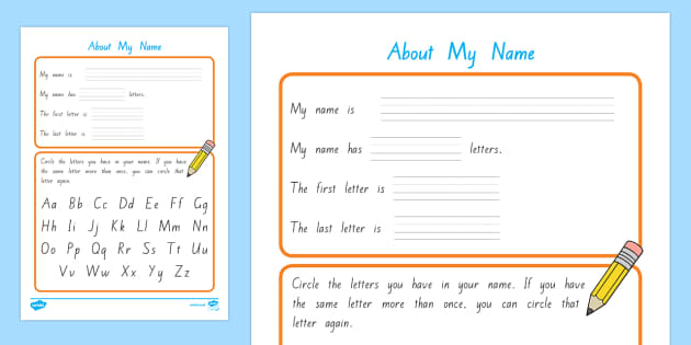 About My Name Worksheet Worksheet About My Name Worksheet Worksheet
