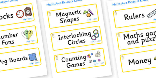 Angel Themed Editable Maths Area Resource Labels - Twinkl