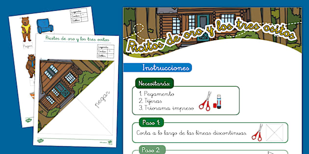 Triorama: Ricitos de oro y los tres ositos (teacher made)