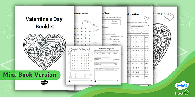 Home Education Valentine's Day Activity Booklet