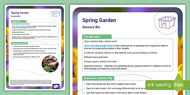 Spring Garden Sensory Bin | Sensory | Twinkl (teacher made)