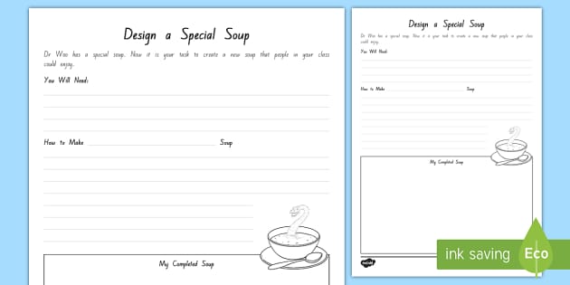 FREE! - Years 3 and 4 Week 4 Chapter Chat Design a Special Soup Activity to