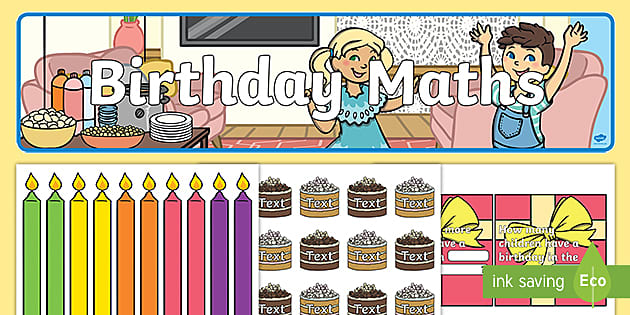 👉 Birthday Maths Display Pack - Twinkl