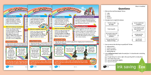 LKS2 What is Friendship Differentiated Reading Comprehension