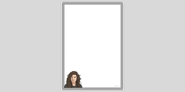Simple Blank Lorde Page Border | Page Borders | Twinkl