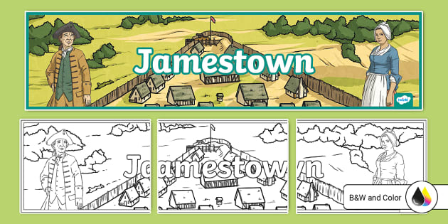 Jamestown Banner (l'enseignant a fait) - Twinkl