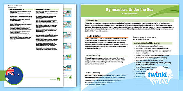 FREE! - Twinkl Move PE - Y2 Gymnastics: Under the Sea Unit Overview
