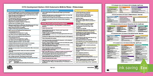 👉 EYFS Development Matters 2020 Statements Divided into Ages and Stages 👉 EYFS Development Matters 2020 Statements Divided into Ages and Stages