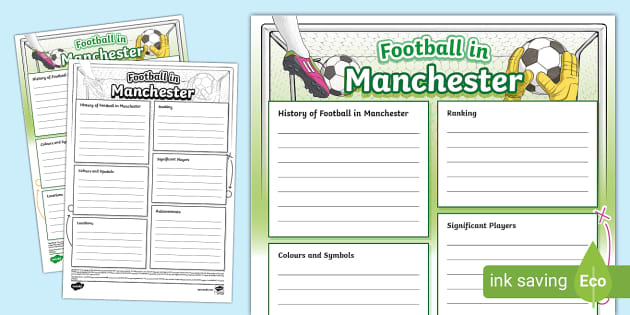 Football in Manchester Fact File Template (teacher made)