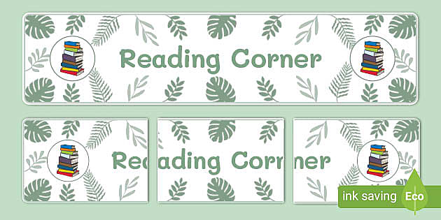 * NEW * Botanical-Themed Reading Corner Display Banner - EYFS