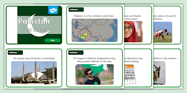 KS1 Pakistan Fact Cards (creat de profesori) - Twinkl