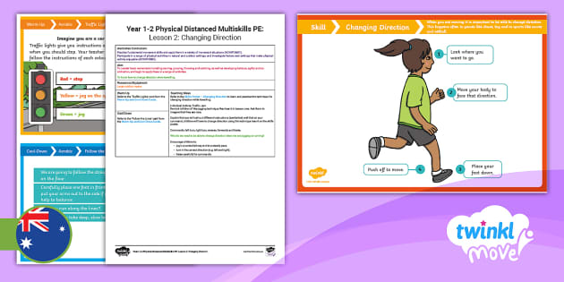 Move PE Years 1-2 Physical Distanced Multiskills Lesson 2: Changing ...