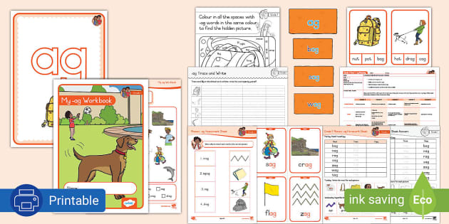 Grade 1 Phonics Pack -ag (teacher made) - Twinkl