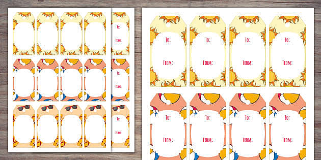 Summer Time Gift Tags | Twinkl Party (teacher made) - Twinkl