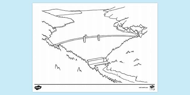 Reservoir Colouring Sheet | Teaching Resources | Twinkl