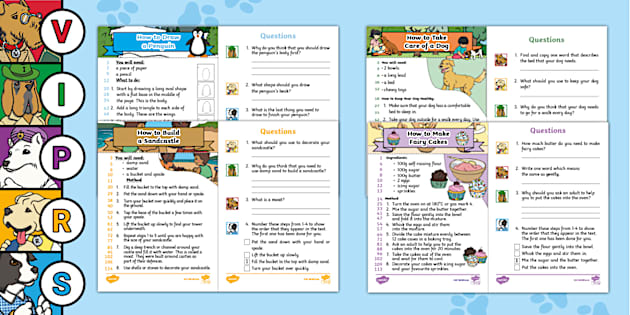 KS1 60-Second Reads: Instructional Texts Activity Pack