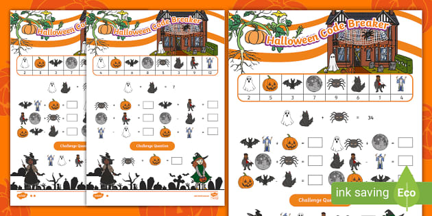 Halloween Code Breaker (teacher made) - Twinkl