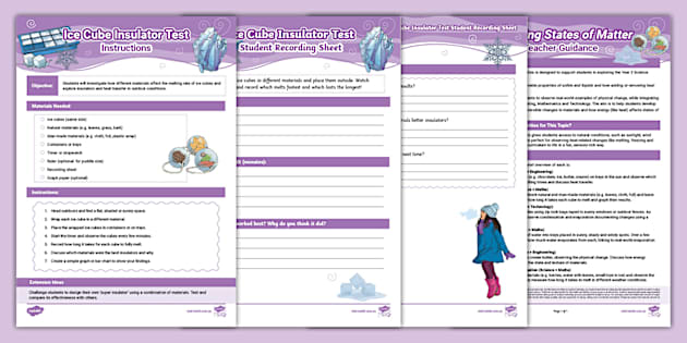 STEM Outdoors: Ice Cube Insulator Test (teacher made)