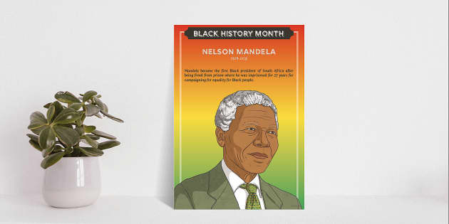 Nelson Mandela Black History Month Postcard | Twinkl Party
