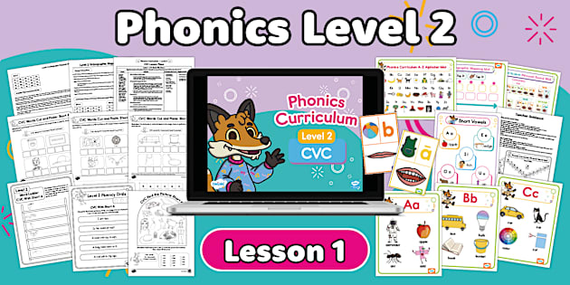 Phonics Curriculum Level 2: CVC - Lesson 1 Pack