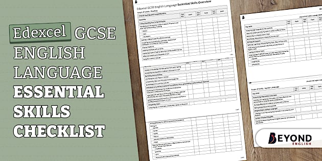 GCSE Edexcel English Language Specification Overview Checklists