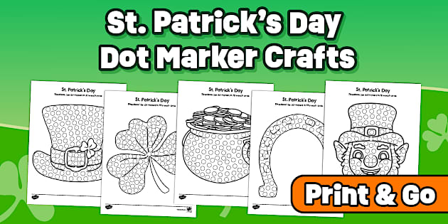 St. Patrick's Day Dot Marker Crafts