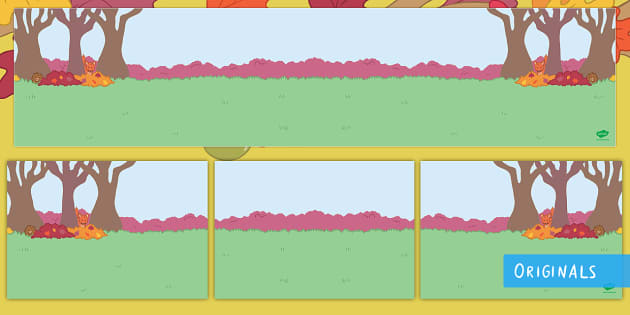 Little Acorns Small World Background (teacher made) - Twinkl