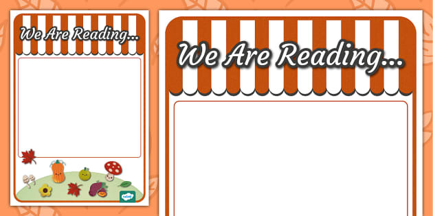 We Are Reading Autumn Market Themed Display Poster - Twinkl