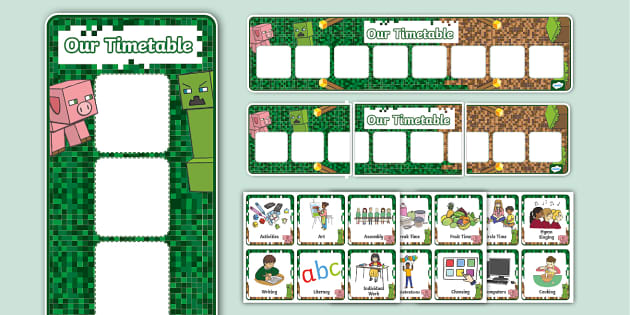 Block Adventurer Visual Timetable Pack (Teacher-Made)