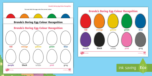 Egg Colour Recognition Worksheet / Worksheets (teacher made)