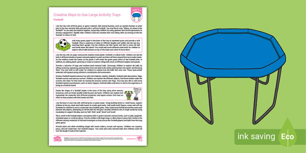 EYFS Age 0-3 Large Activity Tray Men's World Cup 2022 Twinkl