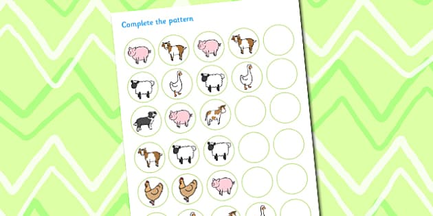FREE! - Animal Pattern Sequencing Worksheet / Worksheet to Support ...